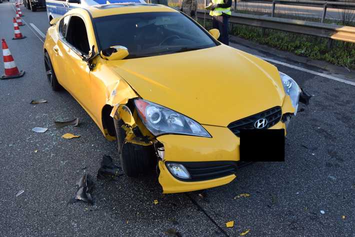 A6, Kaiserslautern: Unfallflucht nach Fahrstreifenwechsel ... A6, Kaiserslautern: Unfallflucht nach Fahrstreifenwechsel ...